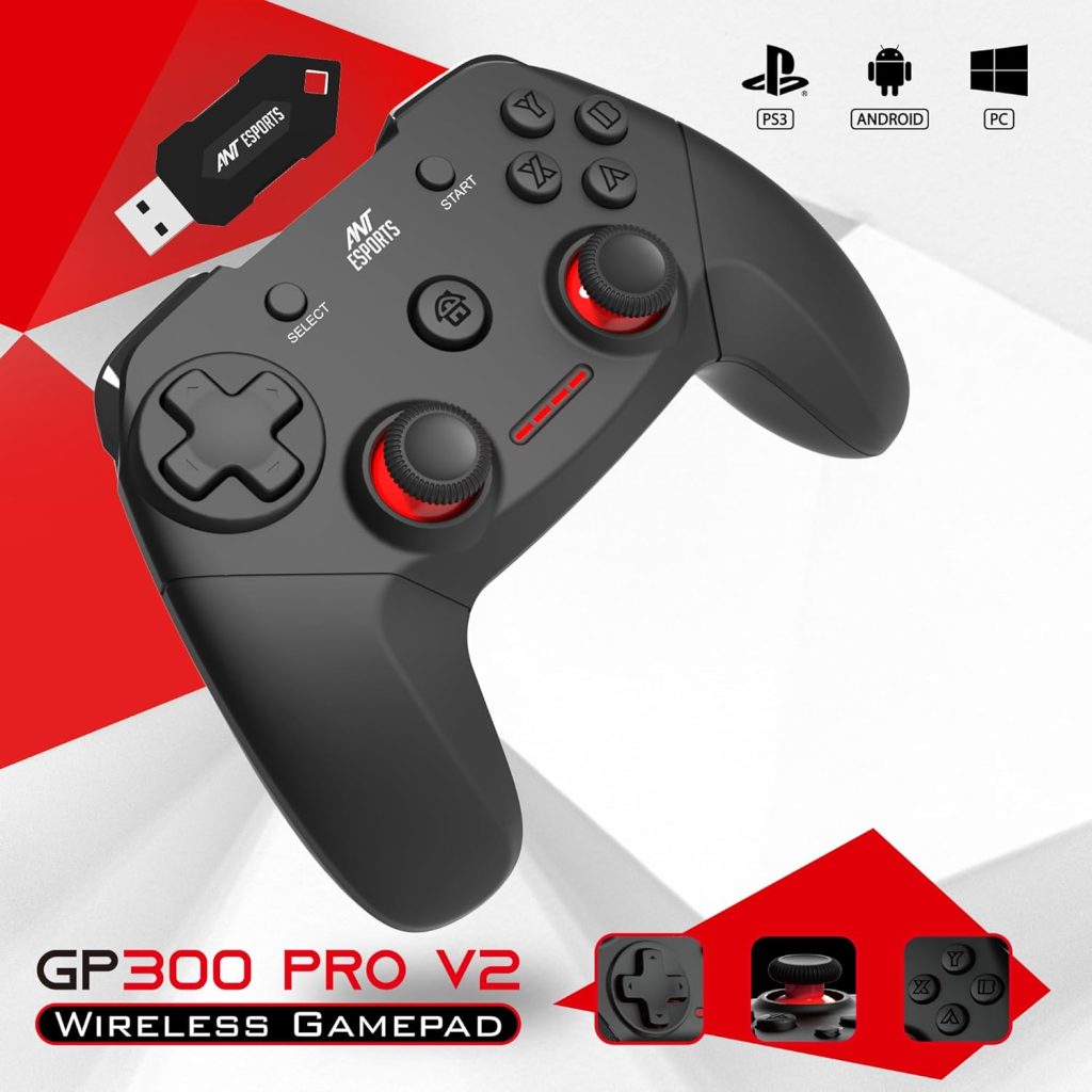 Ant Esports GP 300 Pro V2 Wireless Black Gamepad Controller for PC ...