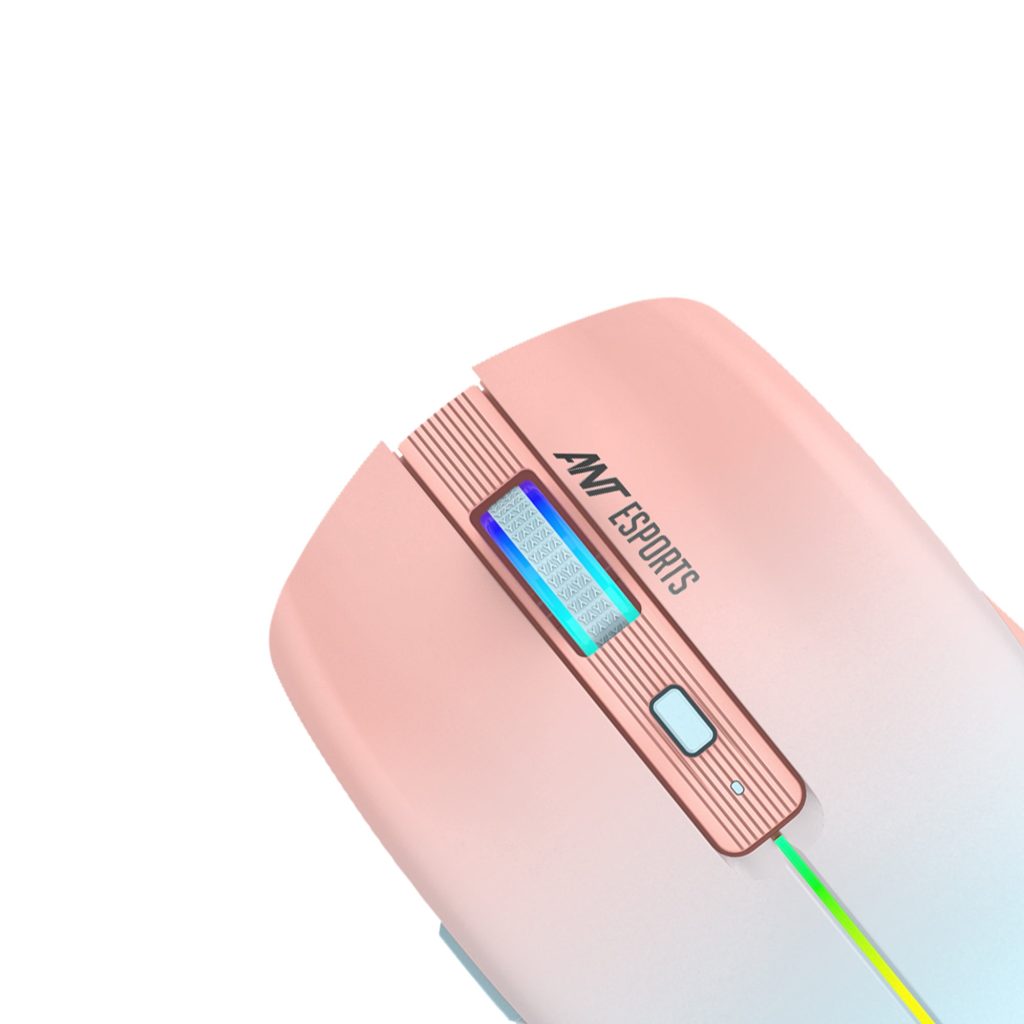 Ant Esports GM400W 3200DPI RGB Wireless Gaming Mouse Rose Fog - ANT E ...