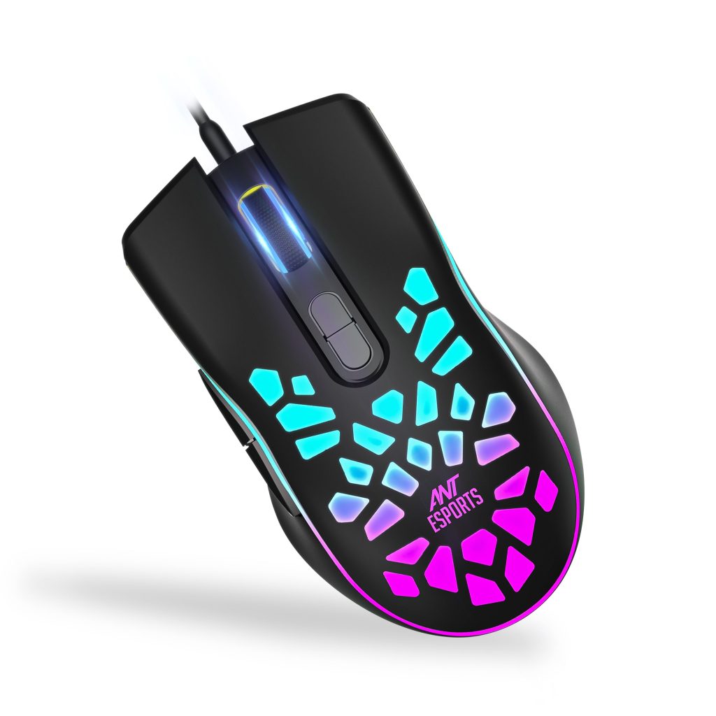 Ant Esports GM80 3600DPI Wired Optical Gaming Mouse Black - ANT E-SPORTS