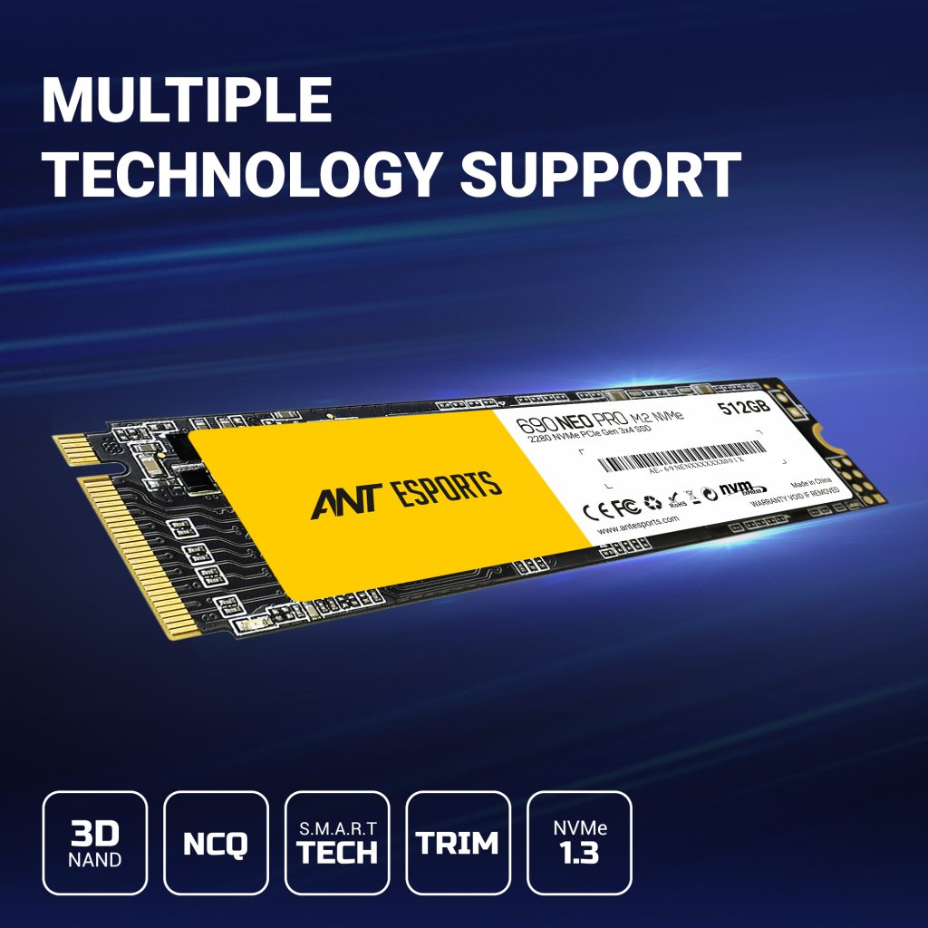 Ant Esports 690 Neo Pro M.2 NVMe SSD 512GB - ANT E-SPORTS