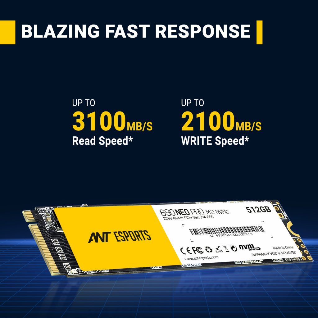 Ant Esports 690 Neo Pro M.2 NVMe SSD 512GB - ANT E-SPORTS