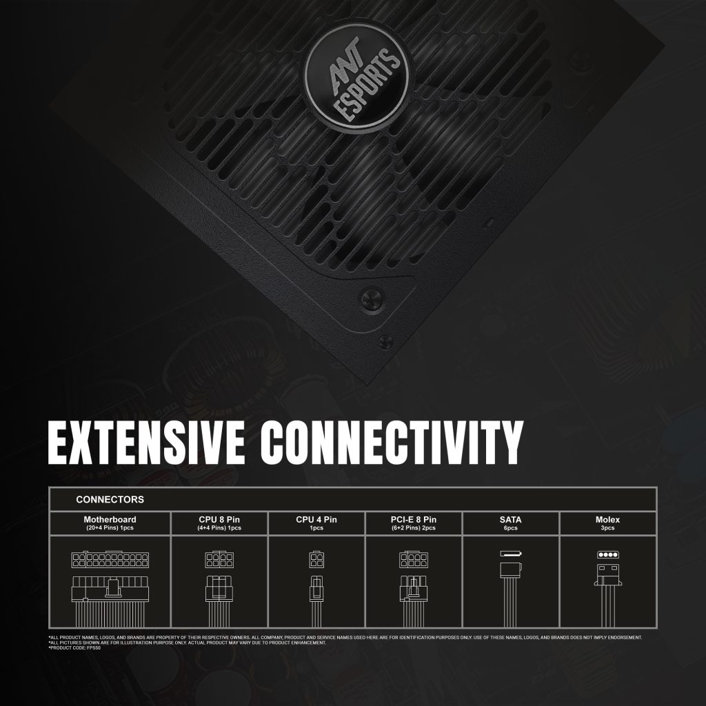 Ant Esports FP650B Force Bronze Gaming Power Supply - ANT E-SPORTS