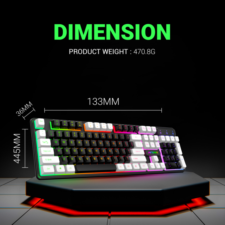 Ant Esports MK1400 Membrane wireless Gaming Keyboard Black - ANT E-SPORTS