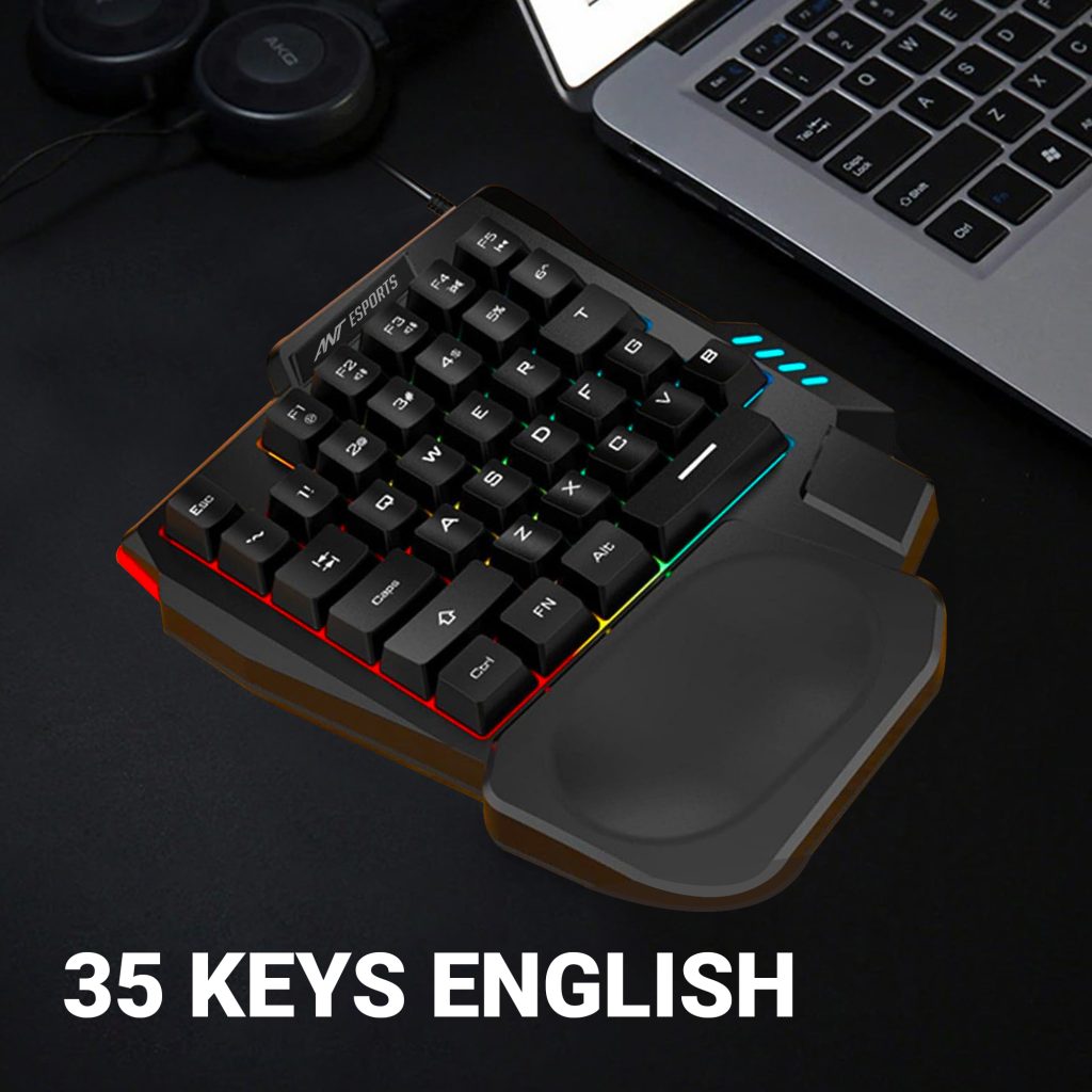 Ant Esports MK1001 One Handed RGB Gaming Keyboard - ANT E-SPORTS
