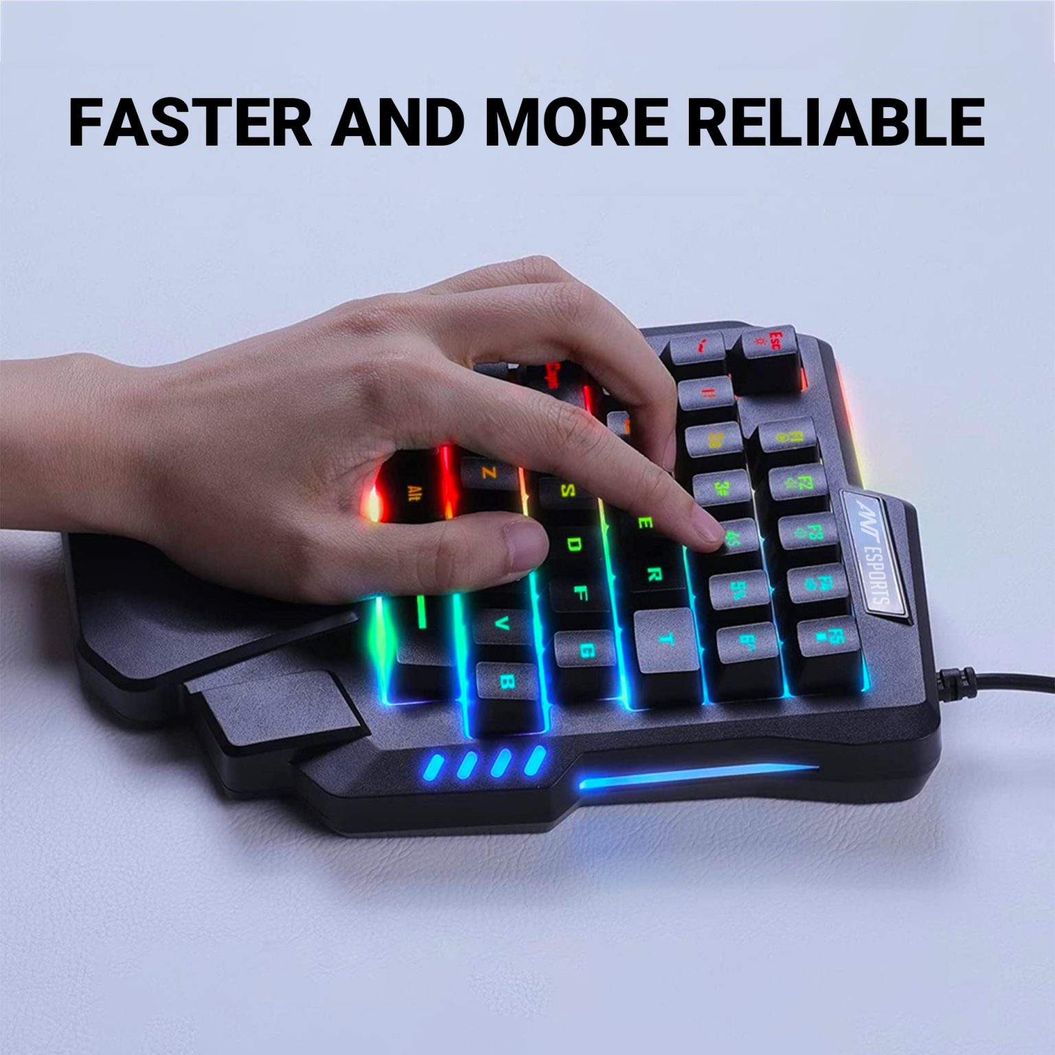 Ant Esports MK1001 One Handed RGB Gaming Keyboard - ANT E-SPORTS