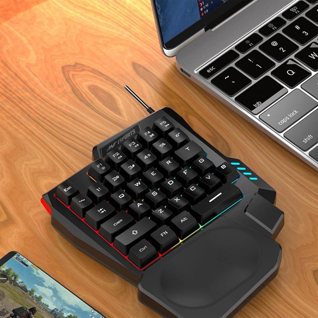 Ant Esports MK1001 One Handed RGB Gaming Keyboard - ANT E-SPORTS