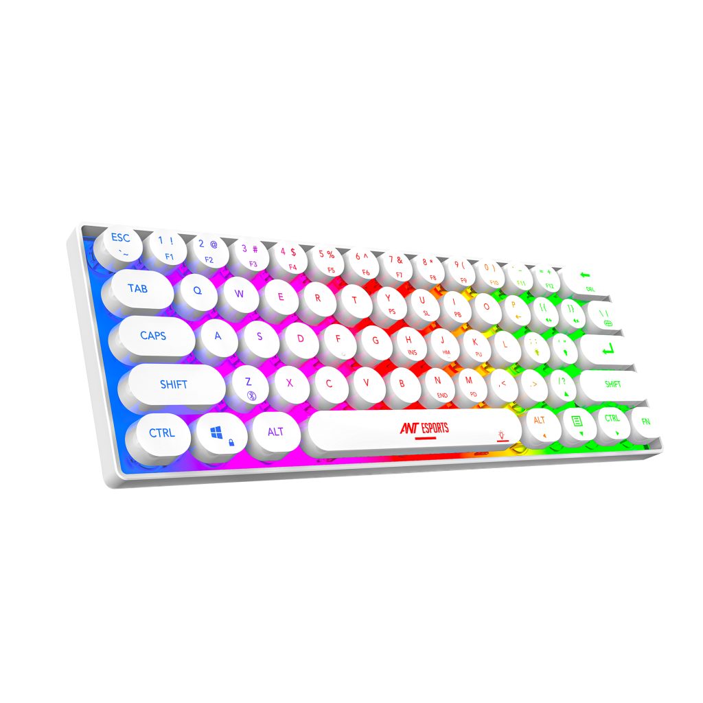Ant Esports MK1500 Mini Retro Wireless Gaming Keyboard white - ANT E-SPORTS
