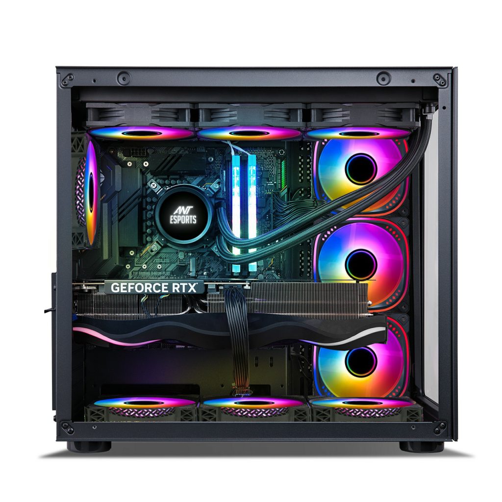 Ant Esports Crystal Mid Tower E-ATX, ATX, M-ATX, M-ITX Black Cabinet ...