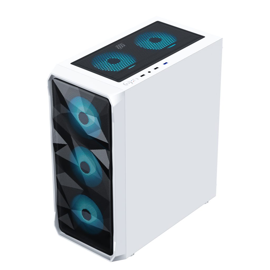 Ant Esports ICE-112 Mid Tower (ATX/M-ATX/ITX) Gaming Cabinet White ...