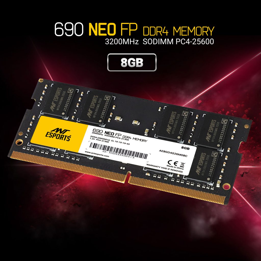 Ant Esports 690 Neo FP 8GB DDR4 3200Mhz Laptop RAM - ANT E-SPORTS