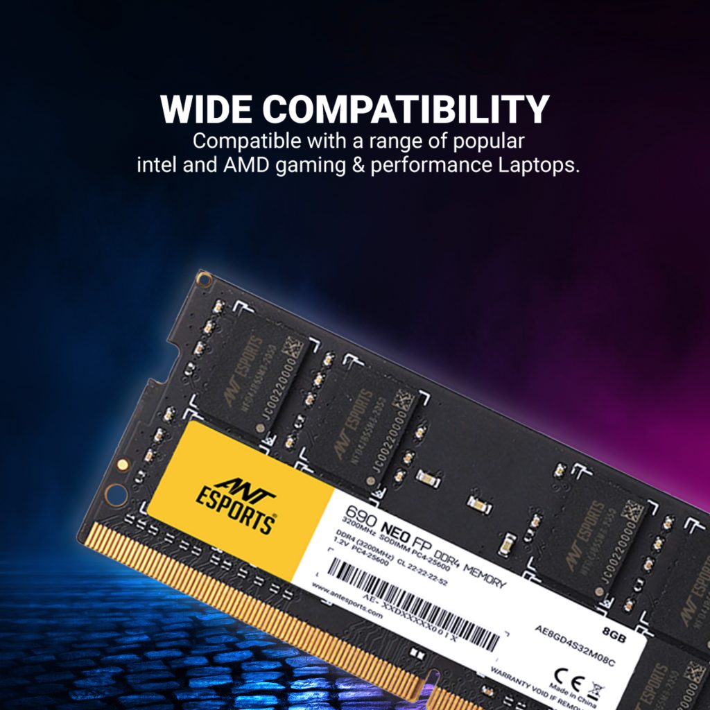 Ant Esports 690 Neo FP 8GB DDR4 3200Mhz Laptop RAM - ANT E-SPORTS