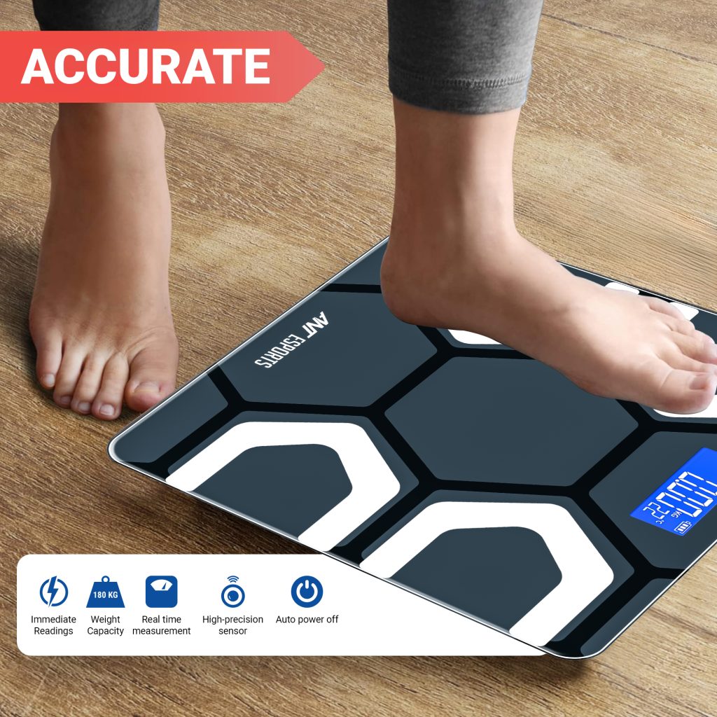 Ant Esports Flora Fit Personal Digital Weighing Scale - ANT E-SPORTS