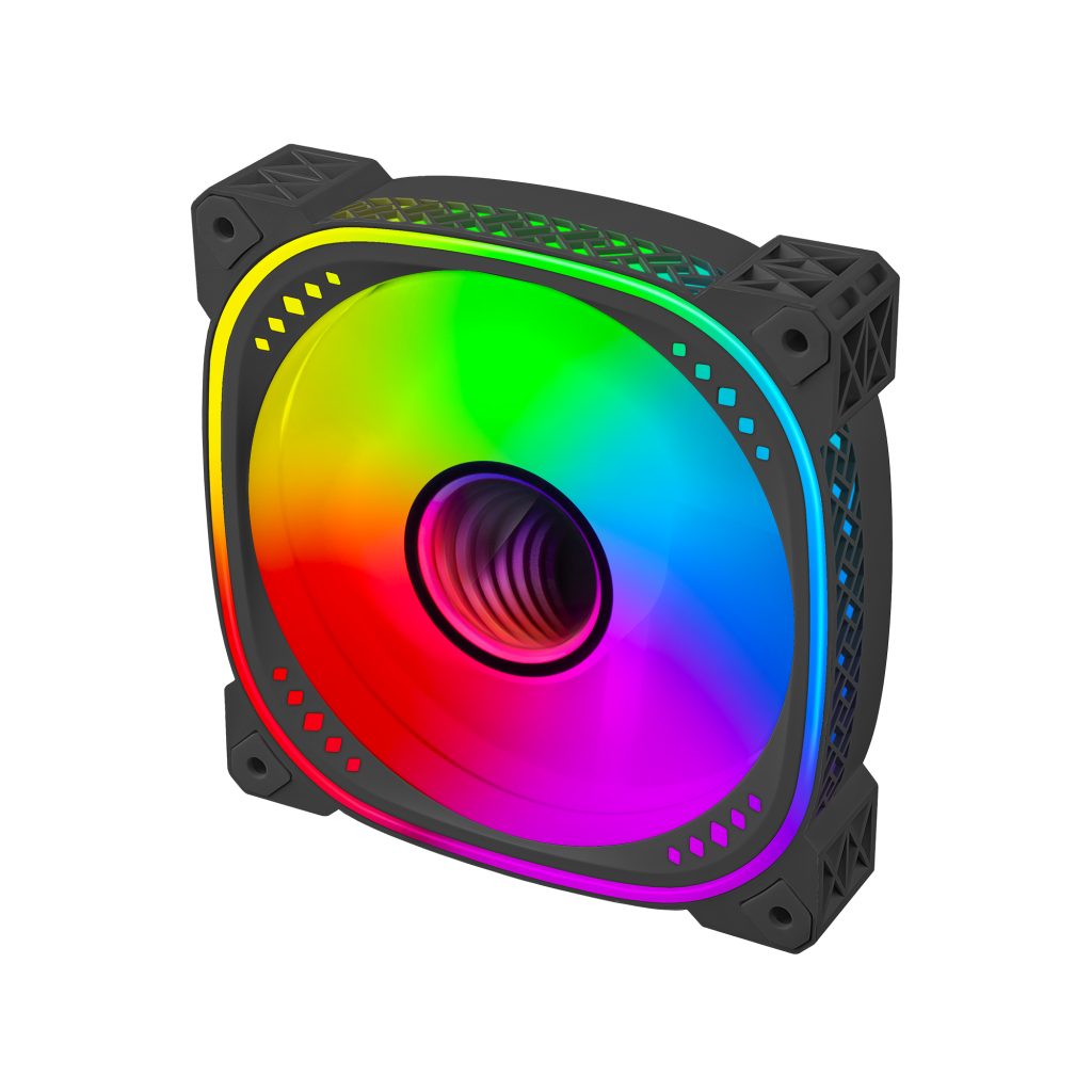 Ant Esports Spectraflow 3x120mm ARGB Black Case Fan Kit - ANT E-SPORTS