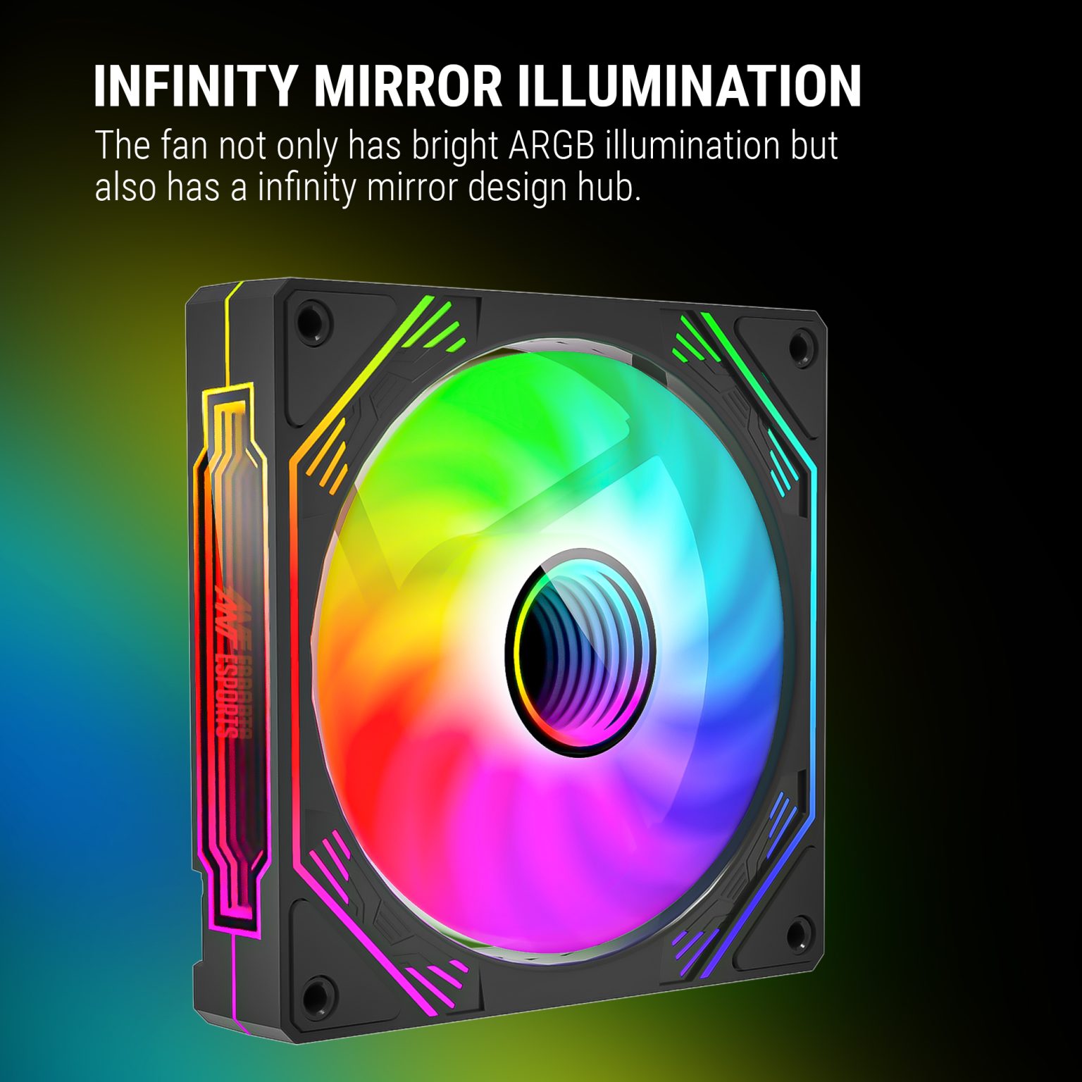 Ant Esports Sciflow 120mm ARGB Black Case Fan - ANT E-SPORTS