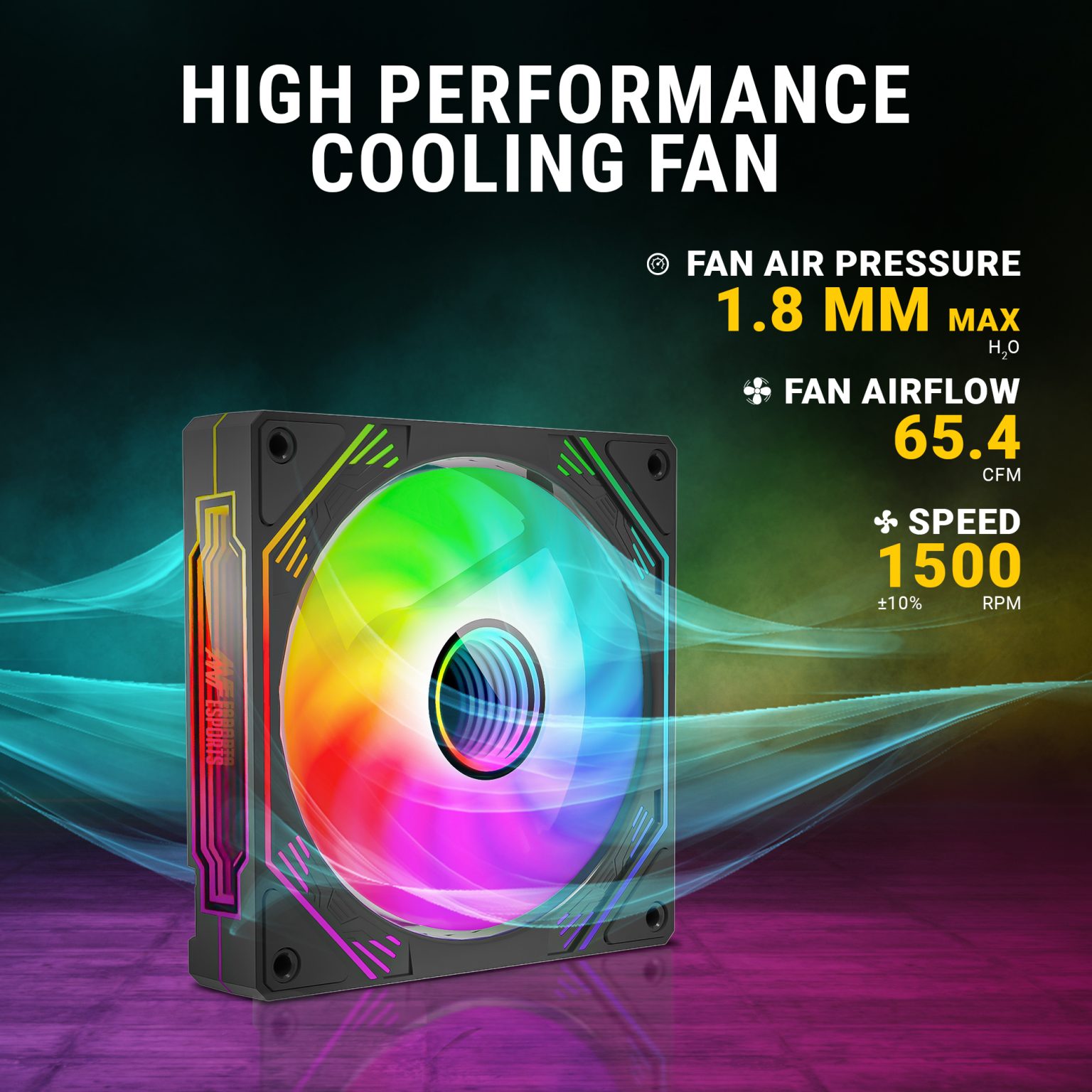 Ant Esports Sciflow 120mm ARGB Black Case Fan - ANT E-SPORTS