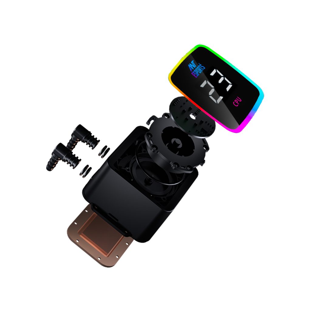 Ant Esports ICE-Flow 240mm ARGB AM5/LGA1851 Black AIO Liquid Cooler ...