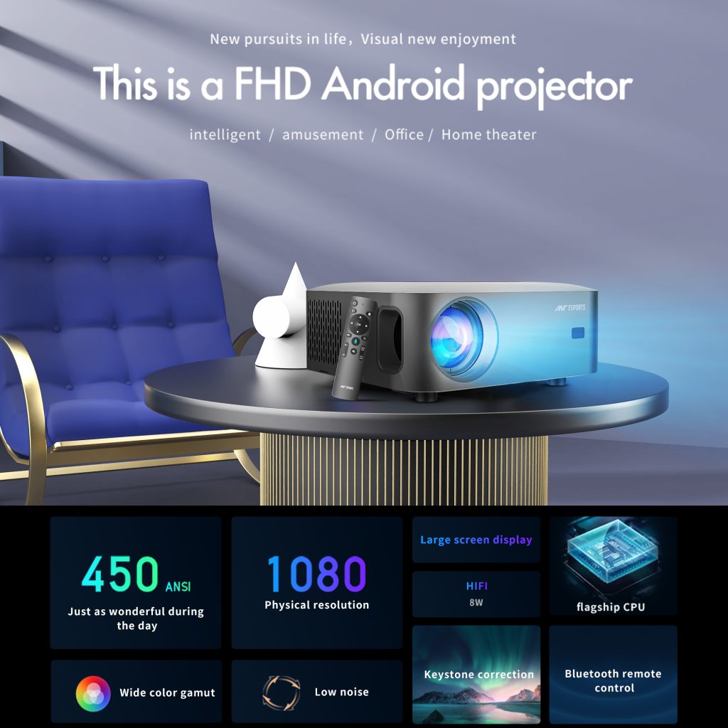 Ant Esports View 611 FHD (1080) Smart LED Projector - ANT E-SPORTS