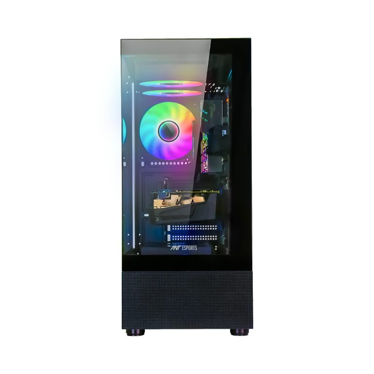 Ant Esports Crystal X2 Mid Tower ATX, Micro-ATX, Mini-ITX Black Cabinet ...