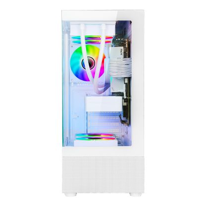 Ant Esports Crystal X2 Mid Tower ATX, Micro-ATX, Mini-ITX White Cabinet ...
