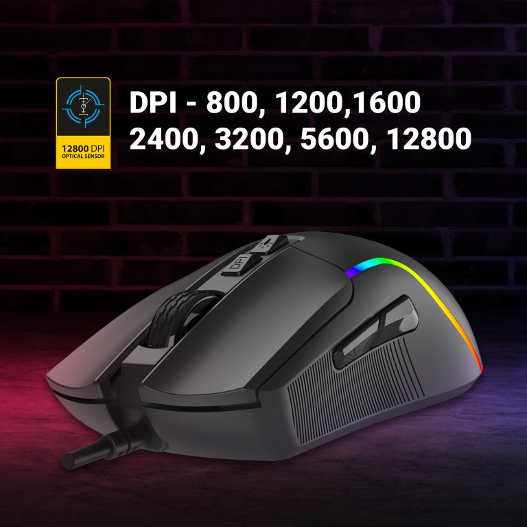 Ant Esports GM380 12800DPI RGB Wireless Gaming Mouse Black - ANT E-SPORTS