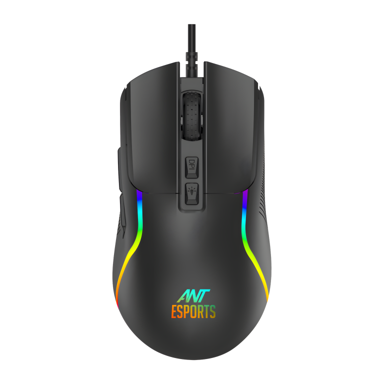 Ant Esports GM333 12800DPI RGB Wired Gaming Mouse Black/Grey/Yellow ...