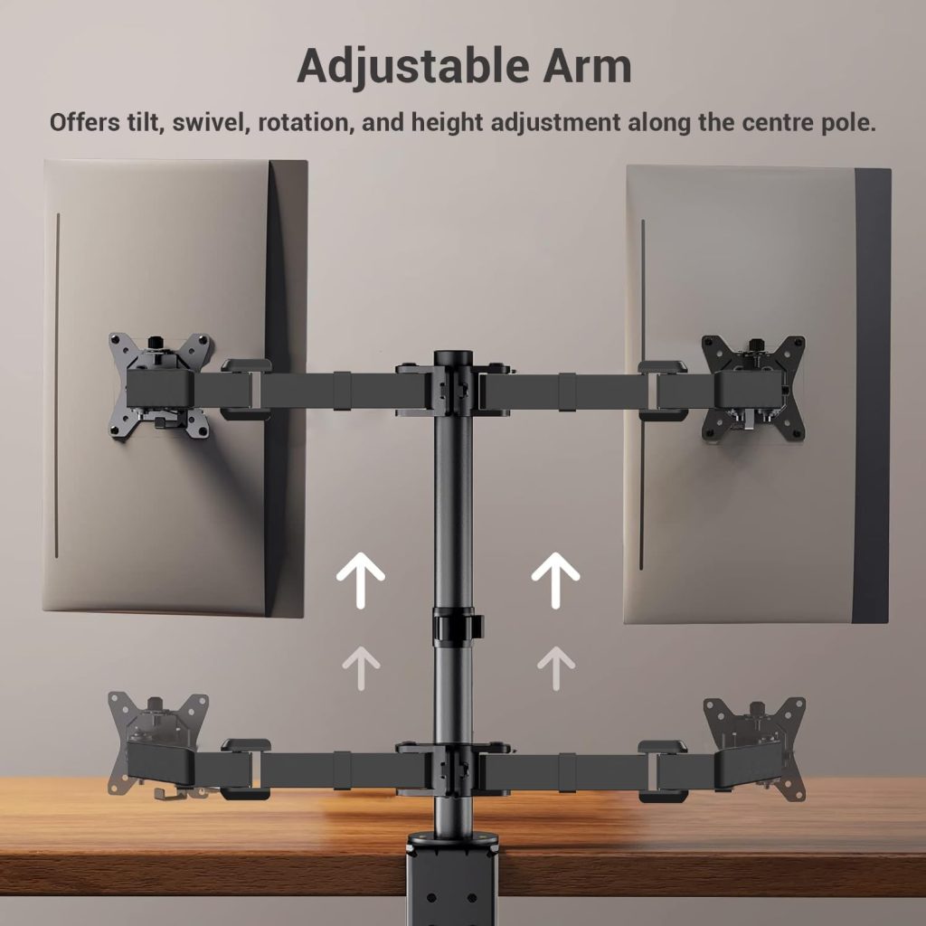 Ant Esports MA112 Dual Arm Articulating Monitor Desk Mount - Black ...
