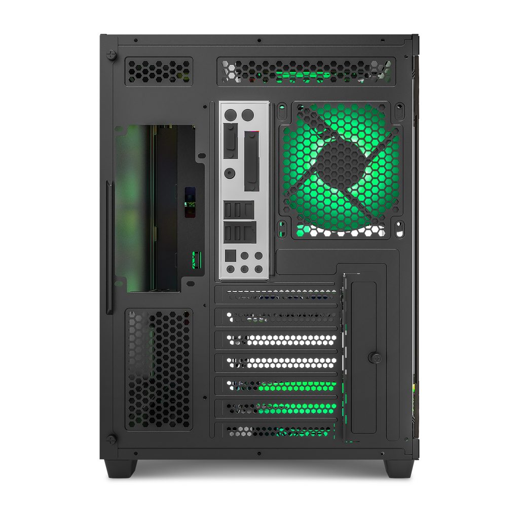 Ant Esports Crystal X11 Mid-Tower High End Gaming Cabinet - Green Black ...