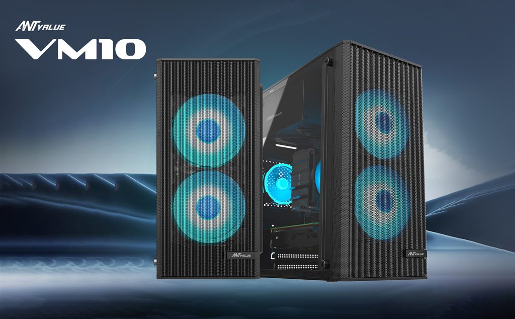 Ant Value VM10 Mid-Tower (M-ATX/ITX) Cabinet Black 2x120mm Fans - ANT E ...