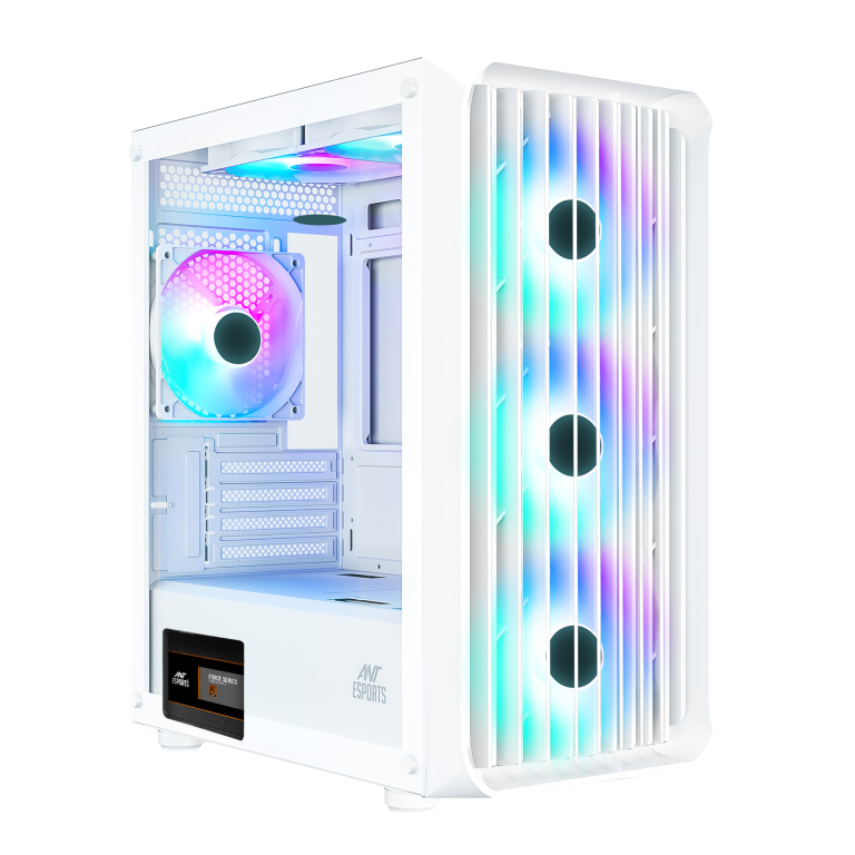 Ant Esports 205 Mini 6F Mini-Tower Micro-ATX, Mini-ITX White Cabinet ...