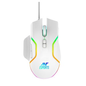 Ant Esports GM320 12800DPI RGB Wired Gaming Mouse White - ANT E-SPORTS