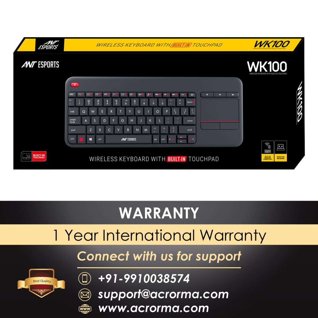 Ant Esports WK100 Mechnical Wireless Keyboard Grey - ANT E-SPORTS