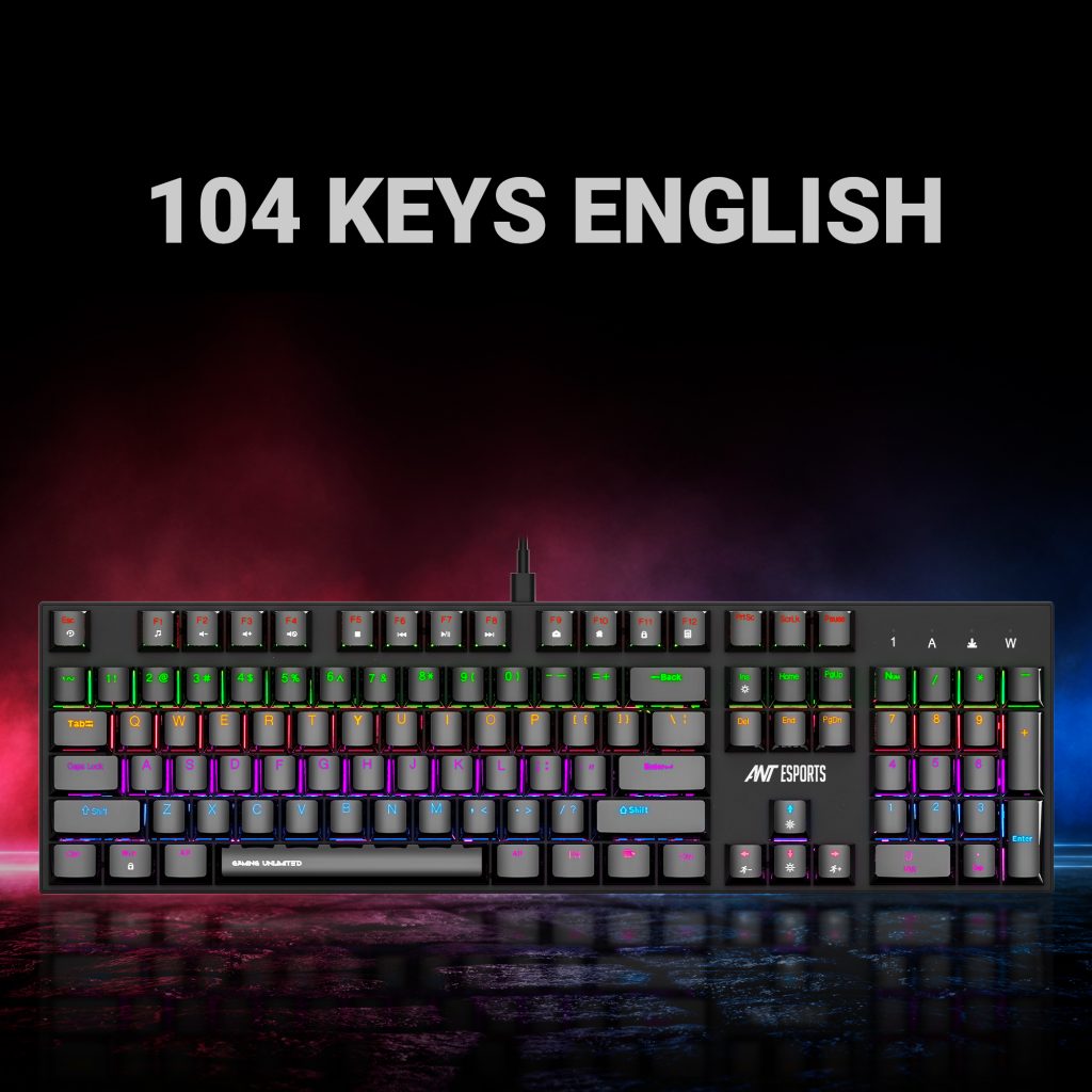 Ant Esports MK1300 Mini Wired Mechanical Gaming Keyboard with Red ...