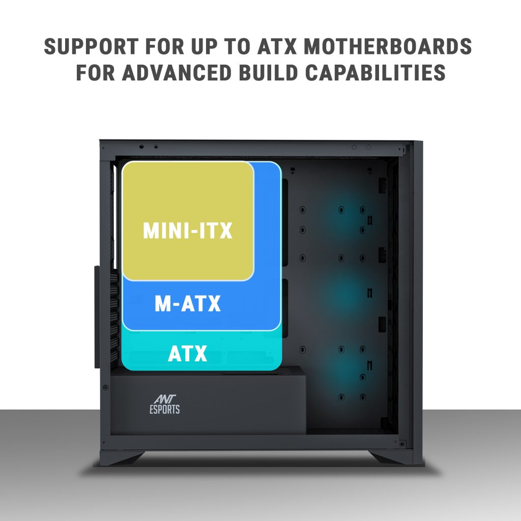 Ant Esports Zen Wood C3 Mid-Tower ATX, Micro-ATX, Mini-ITX Black ...