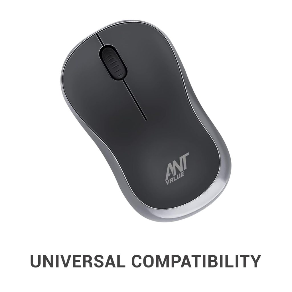 Ant Value FKAPU03 1000 DPI Wireless Mouse - Black, Silver - ANT E-SPORTS