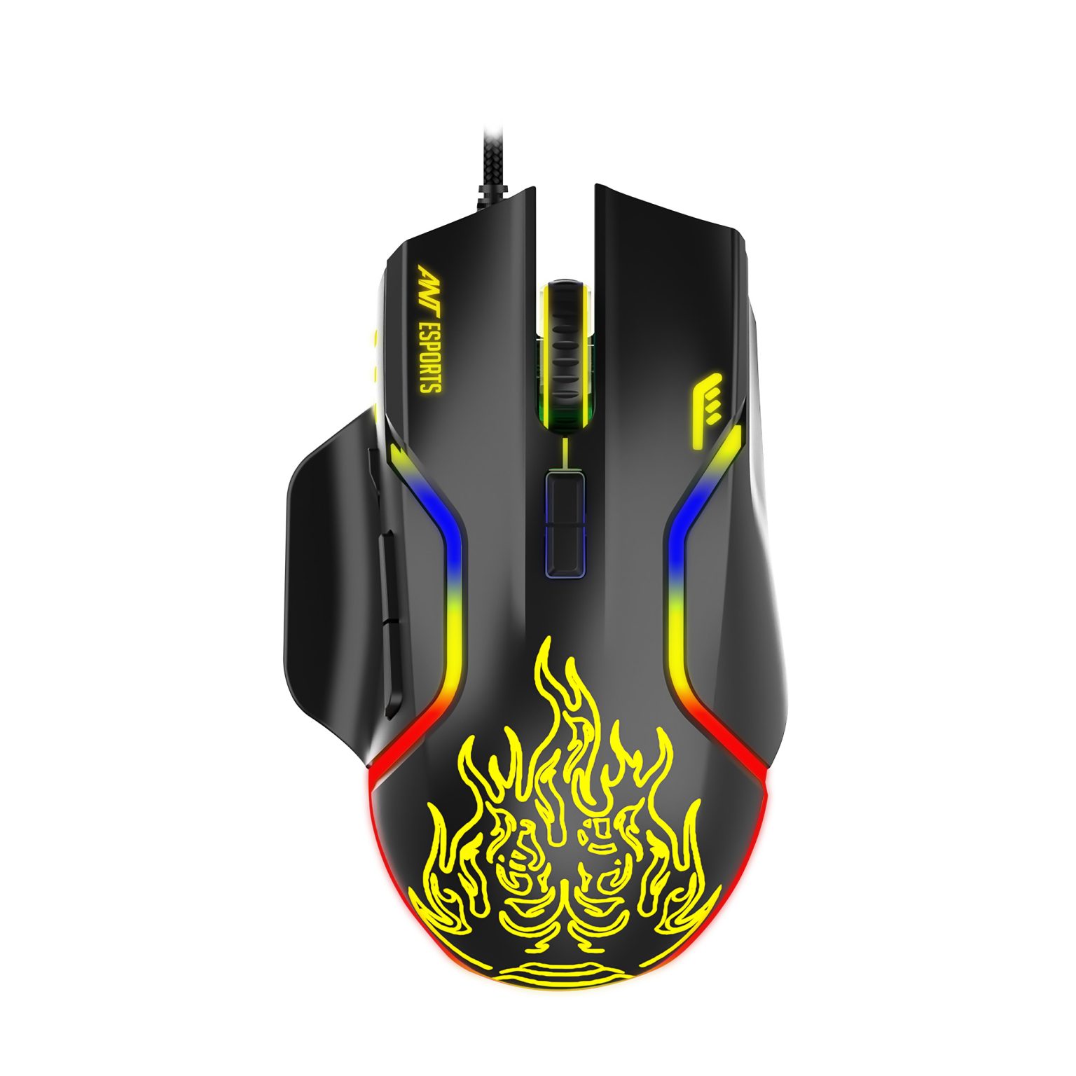 Ant Esports GM320 Fire Flare 12800DPI RGB Wired Gaming Mouse Black ...