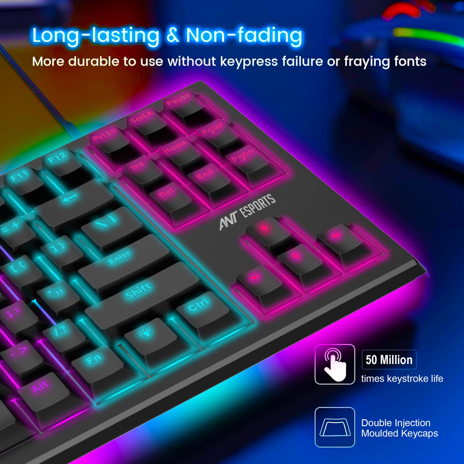 Ant Esports MK1800 TKL Mechanical Wired Gaming Keyboard Blue Switch Hot ...