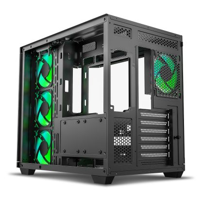 Ant Esports Crystal X11 Mid-Tower High End Gaming Cabinet – Black with ...