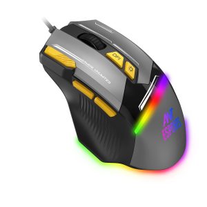 Ant Esports GM333 12800DPI RGB Wired Gaming Mouse Black/Grey/Yellow ...