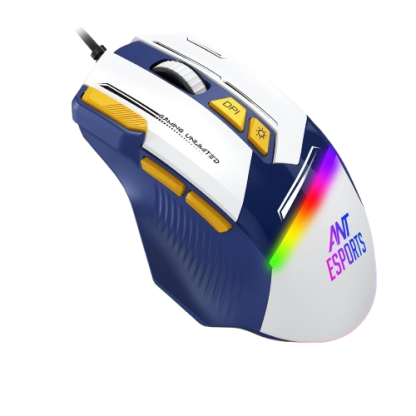 Ant Esports GM333 12800DPI RGB Wired Gaming Mouse Blue/White/Yellow ...