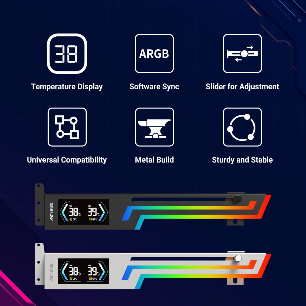 Ant Esports GCB200 Digital Addressable RGB Black Graphics Card GPU ...