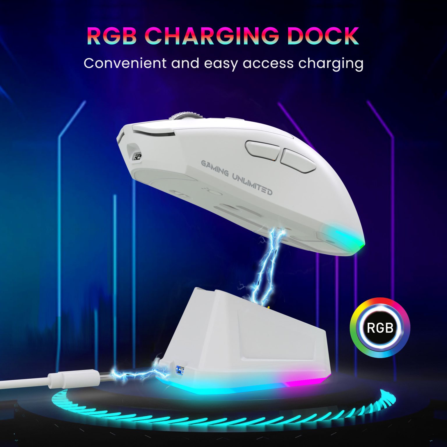 Ant Esports GM810 Pro 7200DPI RGB Wireless Gaming Mouse White - ANT E ...