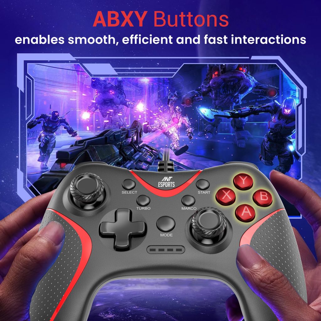 Ant Esports GPL200 Wired Joystick with Dual-Vibration Black Gaming pad ...