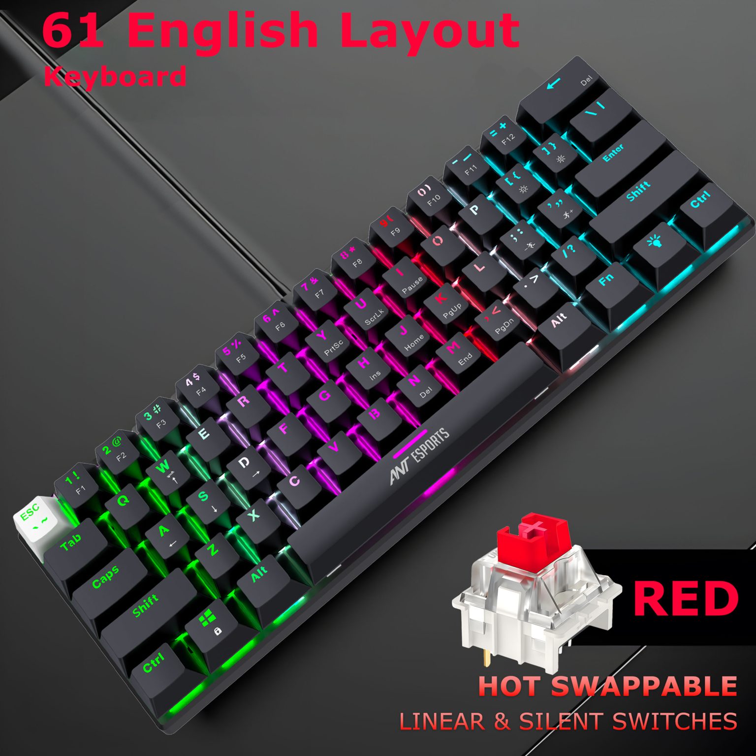 Ant Esports Keyboard and Mouse Combo Thunder 10 - ANT E-SPORTS