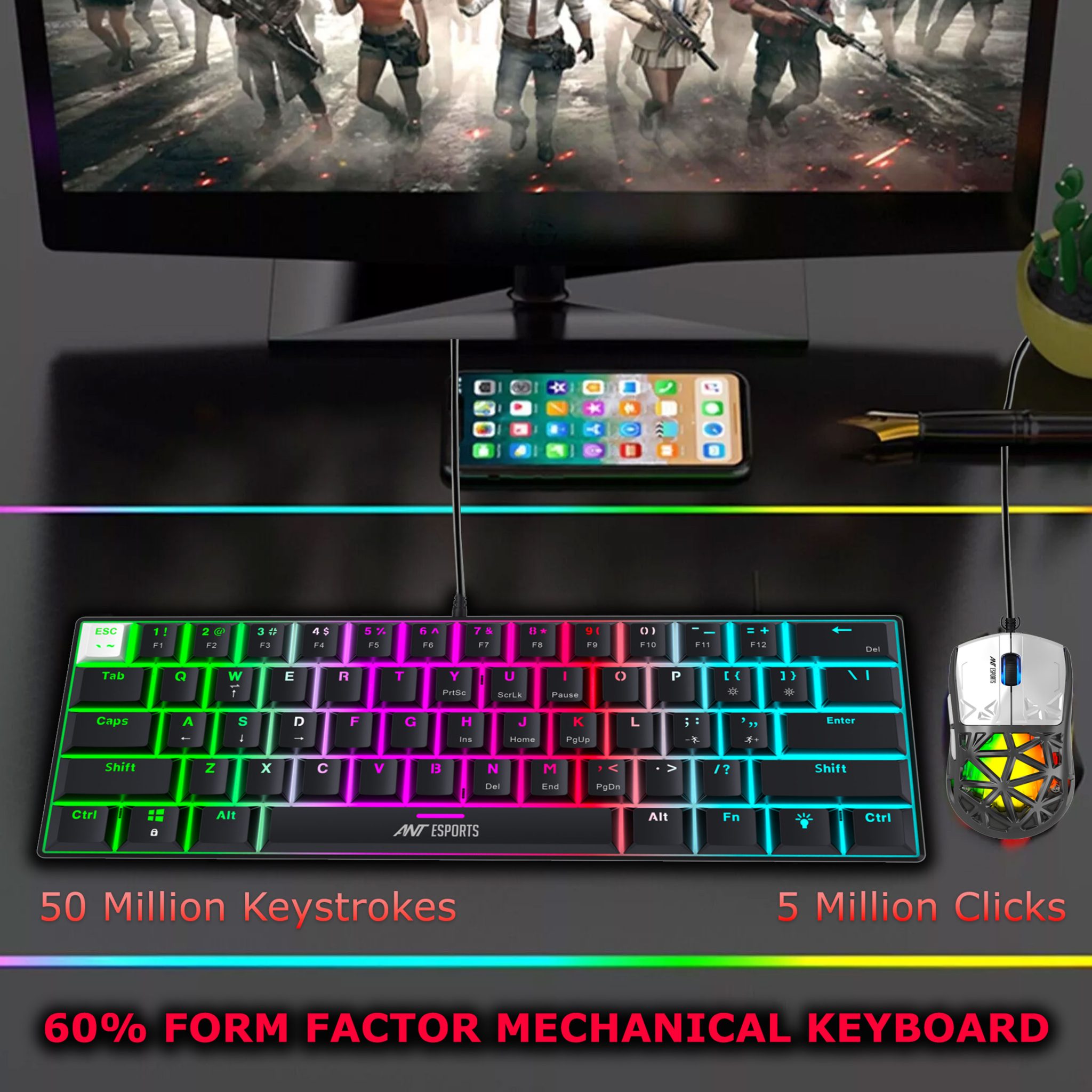 Ant Esports Keyboard and Mouse Combo Thunder 10 - ANT E-SPORTS