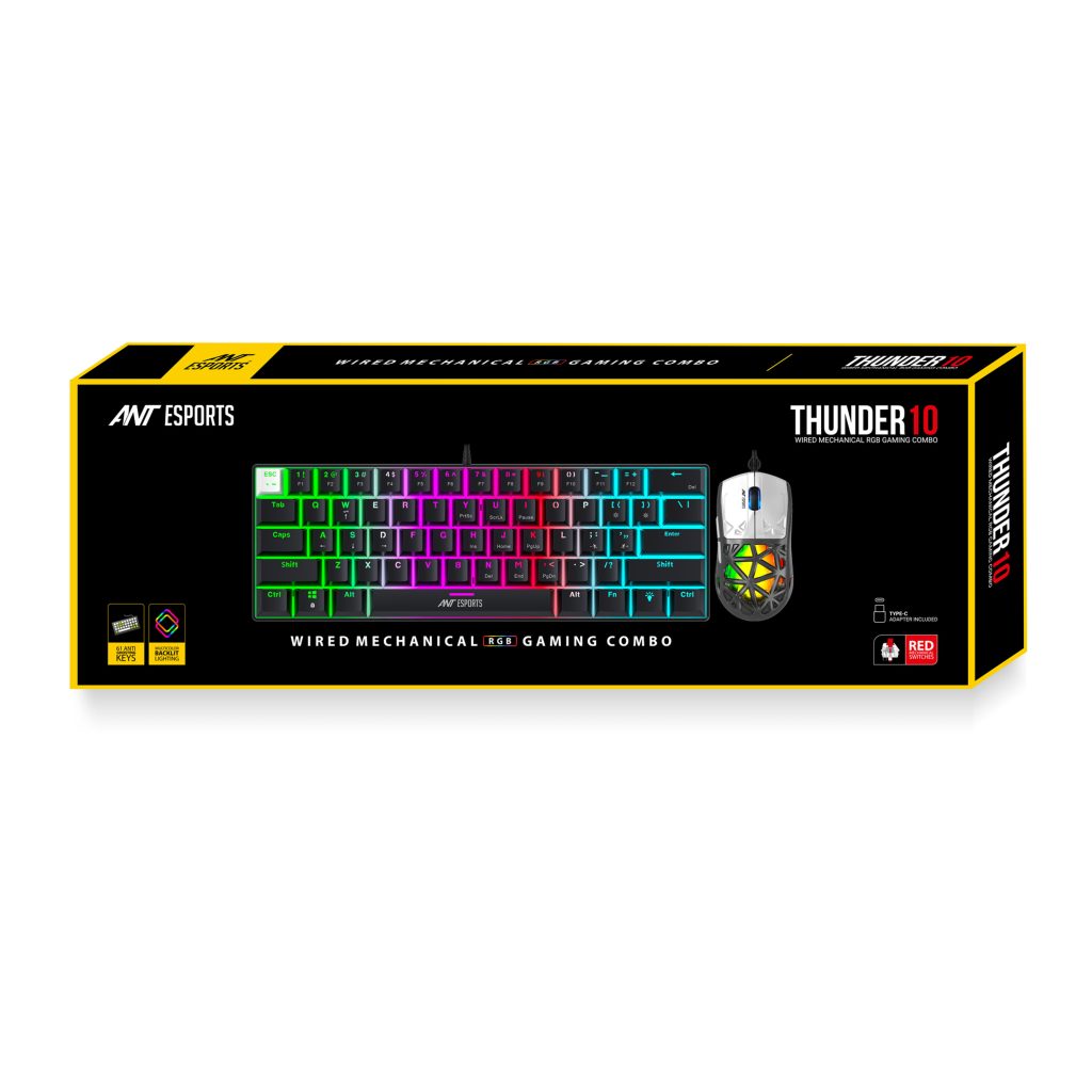 Ant Esports Keyboard and Mouse Combo Thunder 10 - ANT E-SPORTS