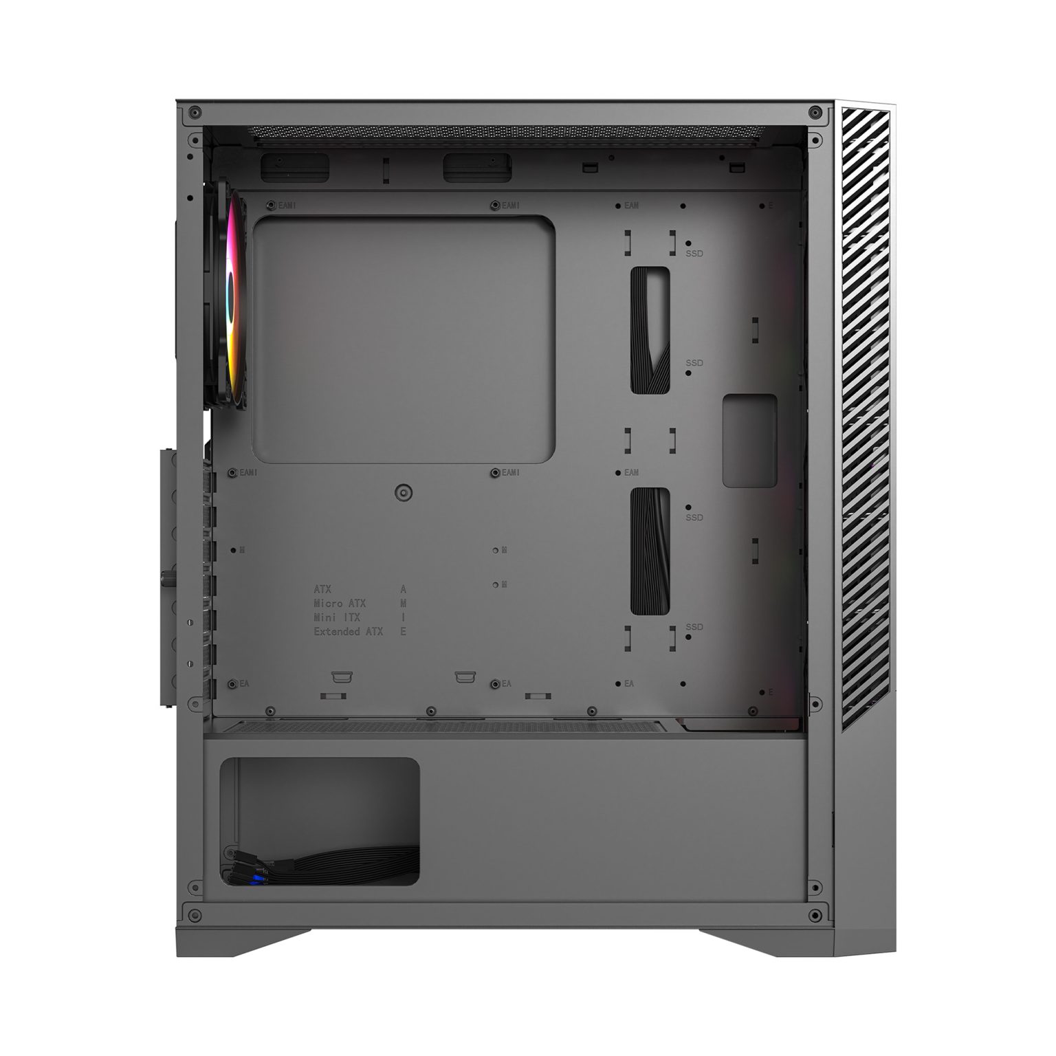 Ant Esports ICE 270M 6F Mid Tower (ATX/m-ATX/m-ITX) Black Cabinet with ...