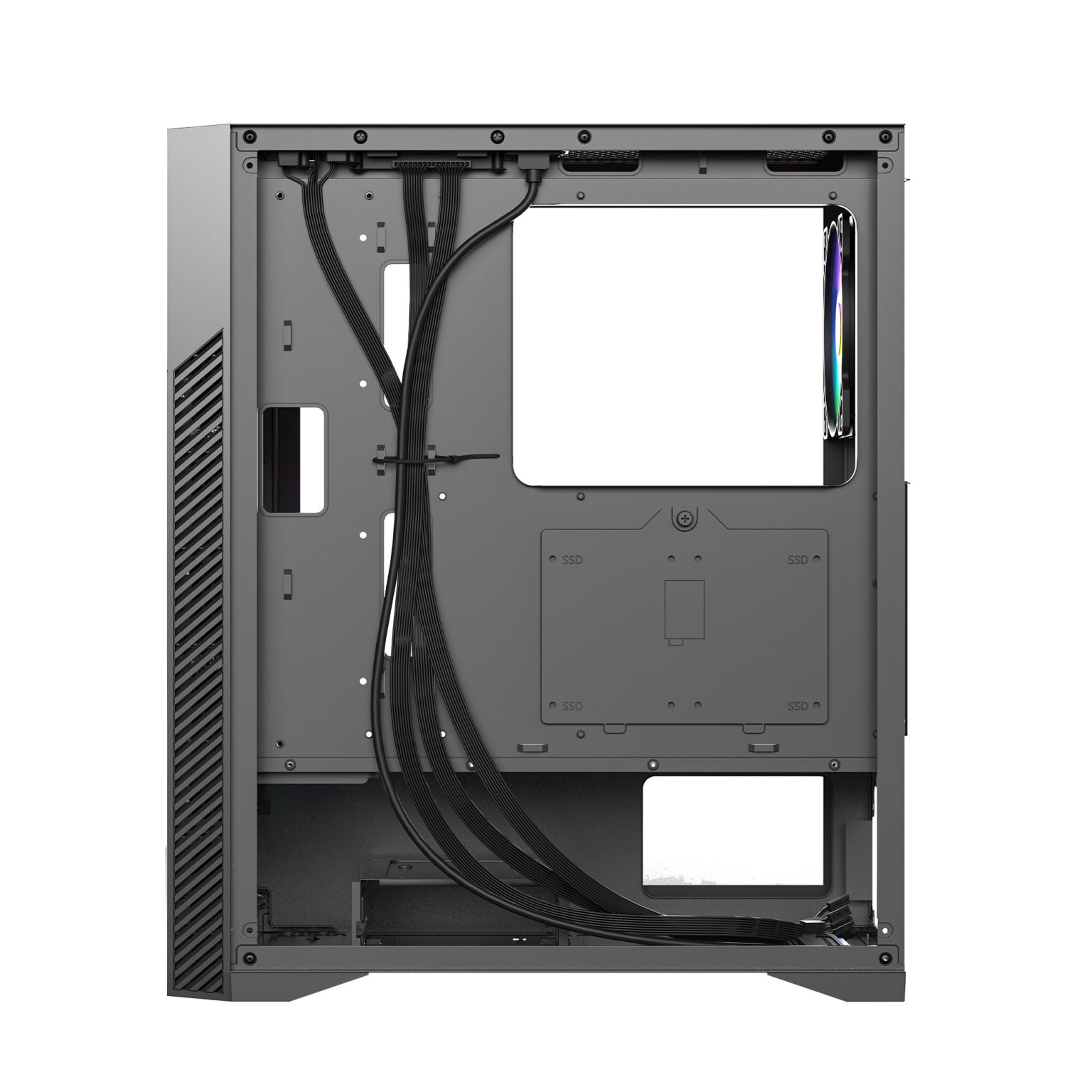 Ant Esports ICE 270M 6F Mid Tower (ATX/m-ATX/m-ITX) Black Cabinet with ...