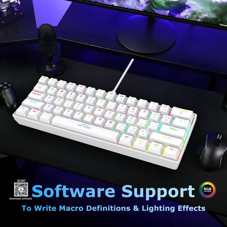 Ant Esports MK1300 V2 Mechnical Wired Gaming keyboard White Hot ...