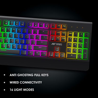 Ant Esports MK4000 Mechanical Wired Gaming Keyboard Black - ANT E-SPORTS