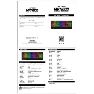 Ant Esports MK4000 Mechanical Wired Gaming Keyboard Black - ANT E-SPORTS